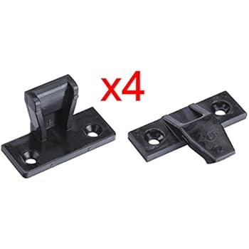 Keku Push in Plinth Fasteners Fittings Press Fit Panel Clips x10 ...