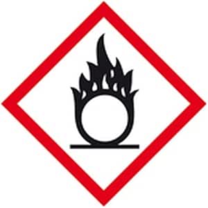 GHS Hazard Symbol Symbol 03: Flame Over Circle Individual Label Size (W ...