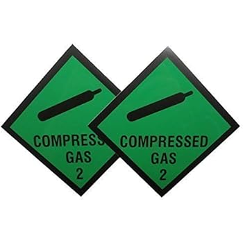 2 x Green Compressed Gas Sticker Sign for Car / Vehicle FREE DELIVERY ...