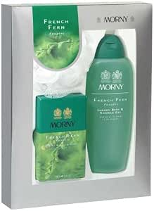Morny French Fern Gift Set- Bath & Shower Gel 200ml, Perfumed Soap ...