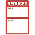 Audioprint Ltd Reduced was/Now Stickers - 500 Pack - 65mm : Amazon.co ...