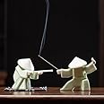 Ceramics Samurai, 2Pcs Minimalist Ceramic with Sword Samurai Censer ...