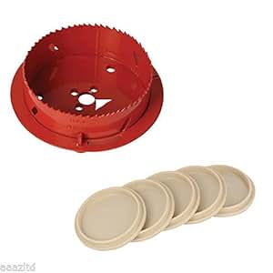 Silverline Solid Board Access Cutter + Covers floorboard floor holesaw ...