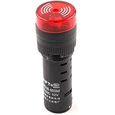 CentIoT - AD16-22SM - LED Active Buzzer Beep Alarm - Flash Signal Indicator Light - AC 22mm ...