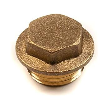 BRASS HEX FLANGED MALE BLANKING CAP STOP END BSP IN VARIOUS SIZES ((1/2 ...