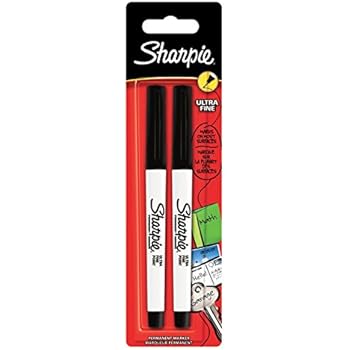 Sharpie Permanent Marker mit ultrafeiner Spitze, 2 Stück, schwarz ...