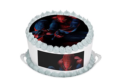Buy Spiderman Cake Topper. Round Cake Topper. Edible Rice Paper Wafer 7 ...