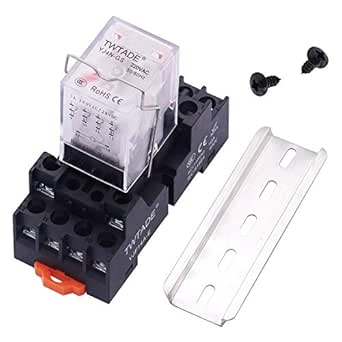 TWTADE AC 220V 14 Pin DPDT (4NO 4NC) Electromagnetic Power Relay with ...