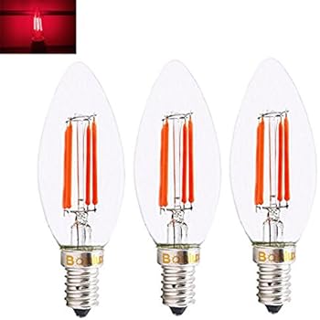 Bonlux SES LED Red Filament Candle Bulb 4W Small Edison Screw E14 LED ...