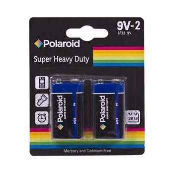 2 x Polaroid PP3/6F22, 9v Heavy Duty Mercury Free Batteries: Amazon.co ...
