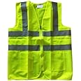 High Visibility Safety Zipper Reflective Jacket Front & Back 2" Grey ...