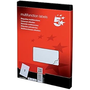 1 A4 Laser Label Per Sheet X100 Shts (White) Label Size 210mm x 297mm ...