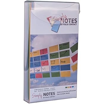 Elektrostatisch selbstklebende Haftnotiz klein | Für alle Oberflächen ...