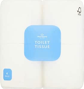 Morrisons Toilet Tissue White 4 Pack : Amazon.co.uk: Grocery