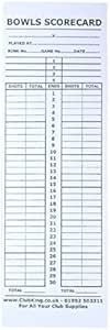 Indoor and Outdoor Bowls Scorecards, 50 Pack: Amazon.co.uk: Toys & Games