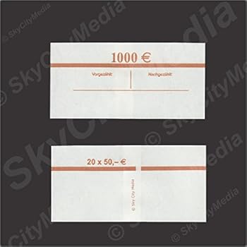 Banderolen Set für Euro Geldscheine je 10x (5 €, 10 €, 20 €, 50 €, 100 ...