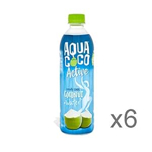 Aqua Coco Active Coconut Water 500ml x6: Amazon.co.uk: Grocery