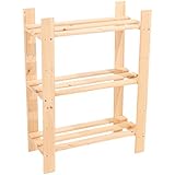 3 Tier Bamboo Shelves - Natural | Bathroom & Kitchen Storage | Shelving ...