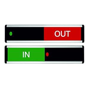 Viro In/Out Sliding Door Sign (Green / Red Edition) (214 x 60mm ...