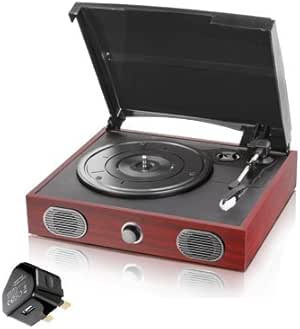 iTek Retro Record Player 1980's Style Stand-Alone Turntable - Mains ...