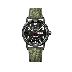Wenger Herren Attitude - Swiss Made Analog Quarz Edelstahl/Nylon Uhr 01 ...
