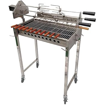 Stainless Steel Cypriot Greek Rotisserie Spit BBQ: Amazon.co.uk: Garden ...