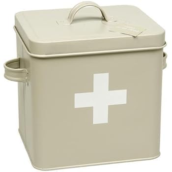 Vintage Retro Style First Aid Tin Box with Lid: Amazon.co.uk: Kitchen ...