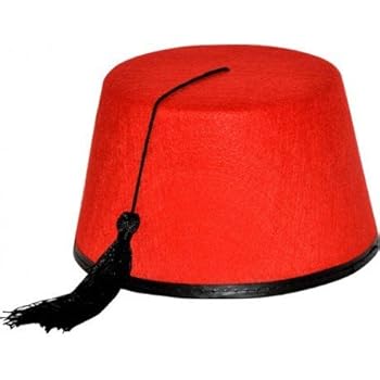 Cappello FEZ in feltro lusso copricapo arabo turco marocchino: Amazon ...