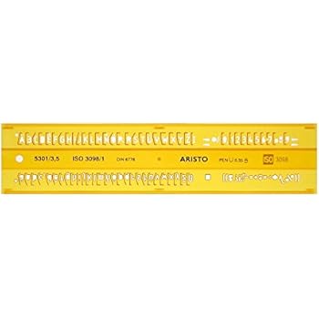 Aristo AR5301/3 Isonorm-Schriftschablone (Typ B, ISO 3098/1 DIN 6776 ...