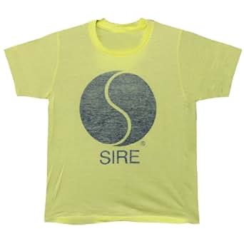Sire Records Logo Official Mens T Shirt (Xl) Yellow: Amazon.co.uk: Clothing