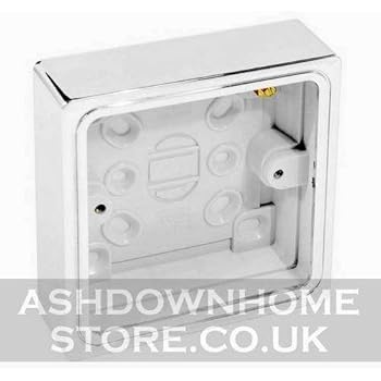 G&H PATDS 2 Gang Brushed Steel Surface Mounted Double 35mm Pattress Box ...