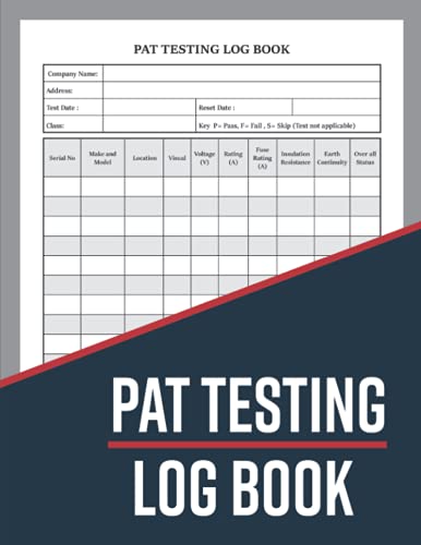 Pat Testing Log Book: Pat Test Log Book | Portable Appliance Testing ...