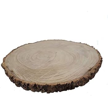 Large Natural Wood Log Slice Tree Bark Wedding Table Christmas ...
