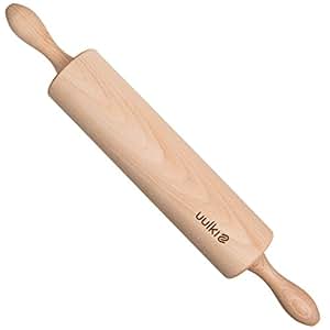 Uulki® Teigroller aus Buchenholz mitt Griffen (43 cm) - Holzteigroller ...