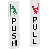 Self-Adhesive Push Pull Signs - High Strength Adhesive Aluminium Door ...