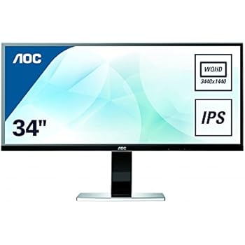 AOC 34 inch Ultra-Wide QHD 3440 x 1440 IPS Monitor, Display Port, HDMI ...
