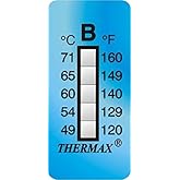 Thermax Temperature Indicating Label Strips, Irreversible, 10 Level, 77 ...