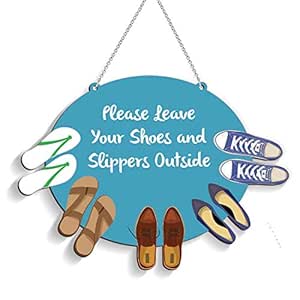 SIGNOOGLE Please Leave Your Shoes And Slippers Outside Acrylic 3D Board ...