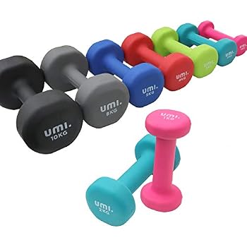 Everlast Unisex 12Kg Dumbbell Set Large Dumbells Workout Multi 12KG SET ...