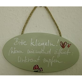 Amazon.de: " Bitte klingeln, wenn keiner aufmacht... " Metallschild ...