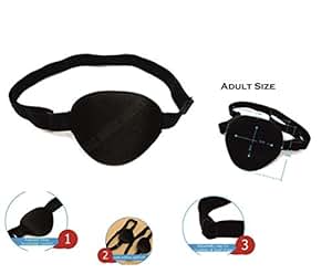 Cache-œil médical concave en mousse lavable avec sangle réglable pour ...