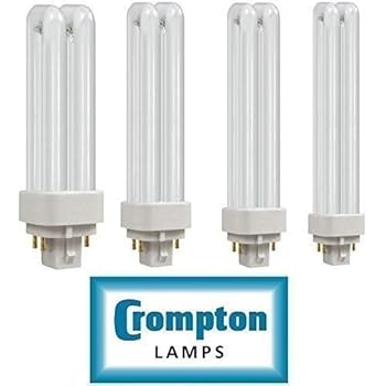 4x Crompton Energy saving lamp light bulb 4 pin CFL fluorescent cool white 10W 13W 18W 26W (13w ...