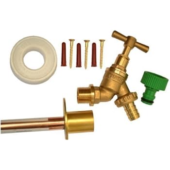Outside Tap Kit With Back Plate Elbow and Accessories: Amazon.co.uk ...