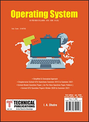 Buy Operating System for GTU (IV- CSE/IT- 3140702) Book Online at Low Prices in India ...