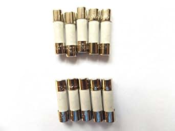Fuse 5a 20mm HBC Antisurge/Time delay T5A H 250v Ceramic x10Pcs: Amazon ...
