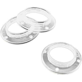 E27 Screw Lampshade Lamp Light Shade Collar Ring Adapter Black 2 Packs ...