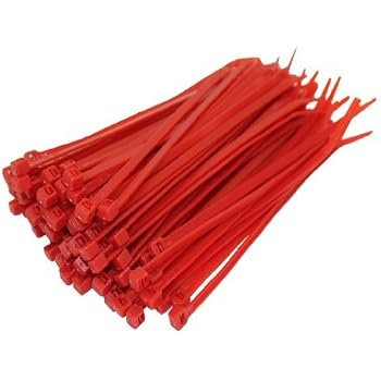 100 X Red Cable Ties 100Mm X 2.5Mm Zip Tie Bases All Sizes: Amazon.co ...