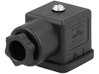 MPM® for Solenoid Valve Black 2 Pin Connector + Earth Square 18 mm ...