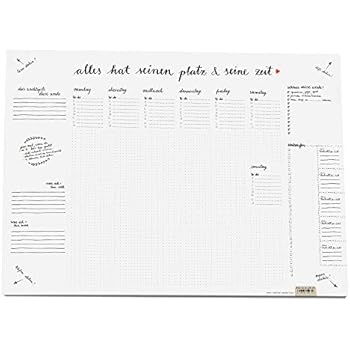 Wochenplaner SCHREIBTISCHUNTERLAGE DIN A3"Es gibt viel zu tun" zum ...