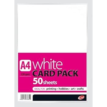 25 x A4 300gsm Premium Thick White Printer Craft Card: Amazon.co.uk ...